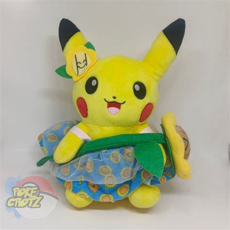Pikachu Bootleg Easter Sunflower Summerdress Pokemon Center Plush 23cm