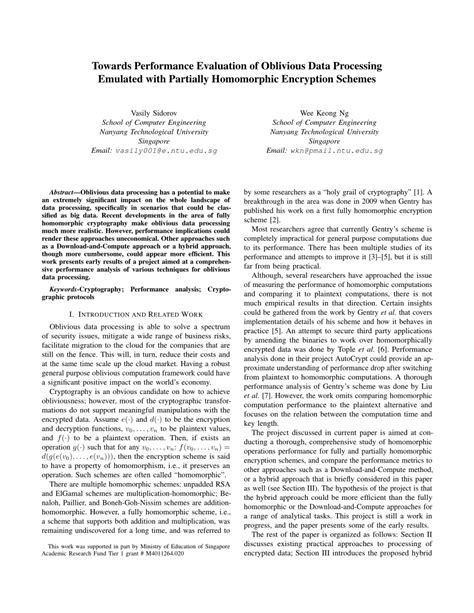 Pdf Towards Performance Evaluation Of Oblivious Data Processing Emulated With Partially