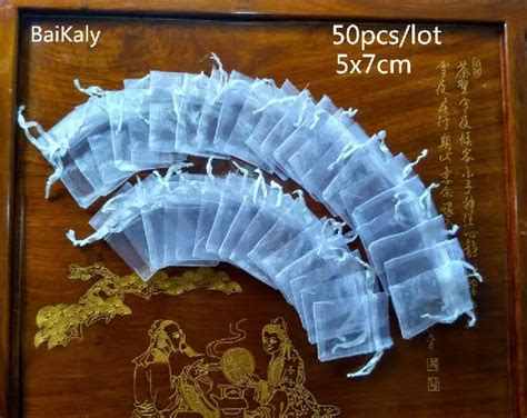 드로어 블 흰색 작은 오간자 가방 50 개 5x7cm 결혼식 파티 크리스마스 선물 가방 보석 포장 파우치보석 포장 And 디스플레이 Aliexpress