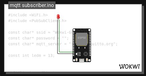 Mqtt Subscriber Ino Wokwi ESP STM Arduino Simulator