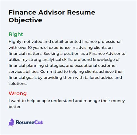 Top 18 Finance Advisor Resume Objective Examples Resumecat