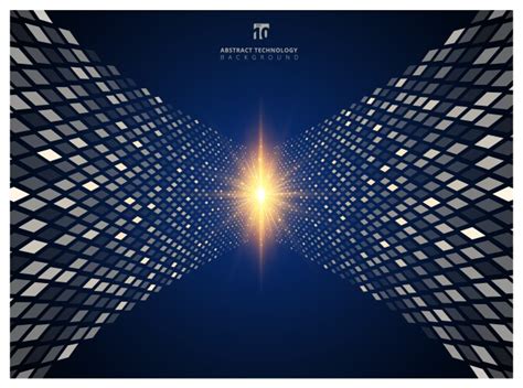 Circle Blue Abstract Technology Innovation Vector Image