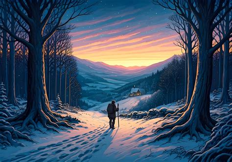 Download Ai Generated Homeward Bound Landscape Royalty Free Stock