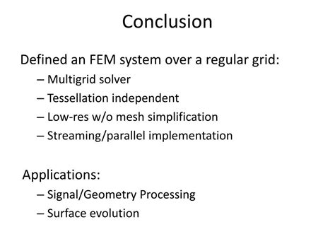 PPT An Efficient Multigrid Solver For Evolving Poisson Systems On Meshes PowerPoint
