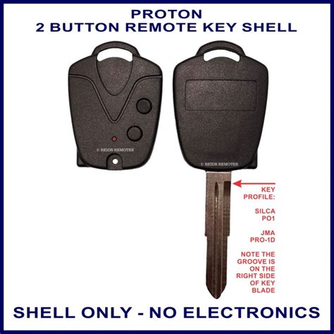 Proton 2 Button Remote Key Shell Replacement With Silca RO1 Blade