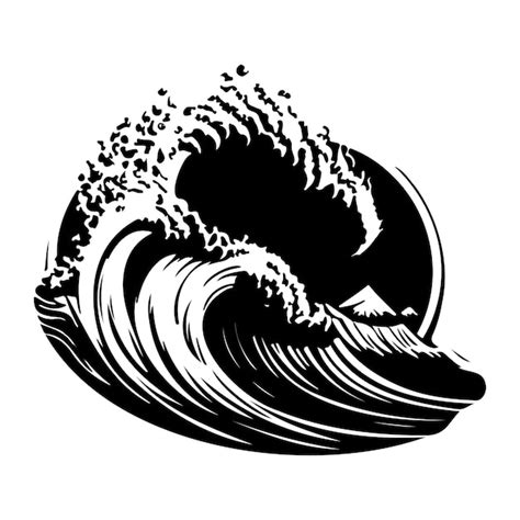 Premium Vector Sea Wave Water Illustration Sketch Hand Draw