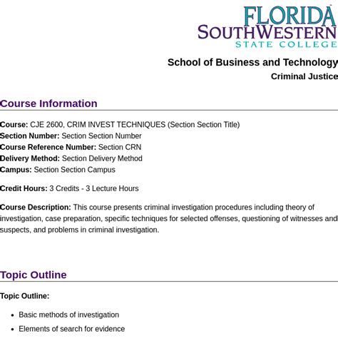 Simple Syllabus