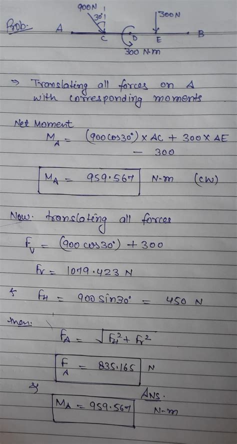 [solved] replace the loading system by an equivalent resultant force