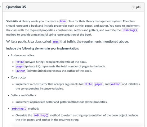 Solved Scenario A Library Wants You To Create A Class For