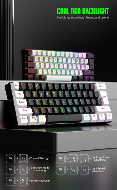 Wired Keyboard Key RGB Backlight Mini Compact USB C Pluggable Power Cord Shopee Philippines