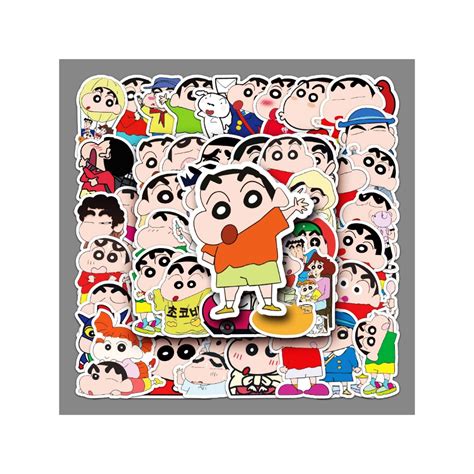 สติ๊กเกอร์เกอร์กันน้ำ ลายชินจัง ชินนามอน โปเชโกะ คุโรมิ สติช ปลาซี