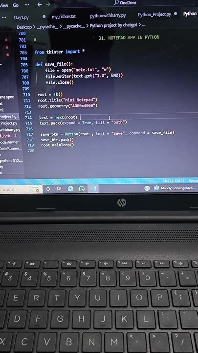 Notepad App In Python Coding Programming Python Developer Shorts Youtube