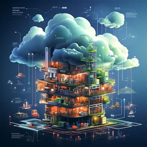 Premium Ai Image Server Cloud Data Storage Solutionweb Database Backup Computer Infrastructure