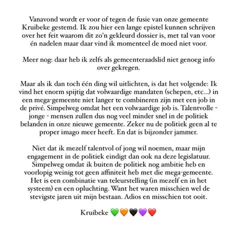 Einde Van Een Tijdperk 5 Jaar Lang Alles Gegeven Voor Kruibeke Als Gemeenteraadslid Nu Is Het