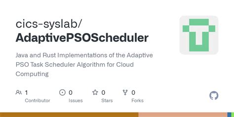 Github Cics Syslabadaptivepsoscheduler Java And Rust