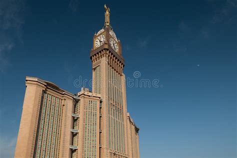 Abraj Al Bait Clock Tower In Mecca Saudi Arabia Iconic Islamic Landmark Stock Image Image Of