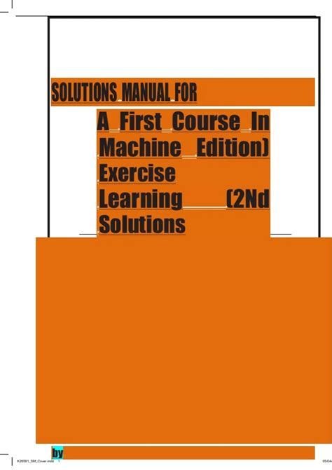 Solutions Manual For A First Course In Machine Learning 2nd Edition Exercise And Solutions By