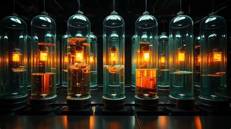 Premium Photo Laboratory With Testing Tubes