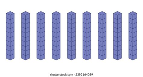 Rods Represent Tens Learning About Base Stock Vector Royalty Free