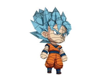 Chibi Goku Ssj Blue Dragon Ball Kit168 Shop Đồ Chơi Mô Hình Giấy Papercraft Toy