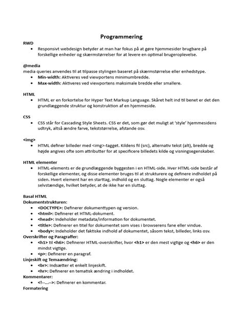 Programmering Pdf