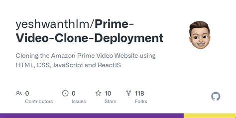 Github Yeshwanthlmprime Video Clone Deployment Cloning The Amazon Prime Video Website Using