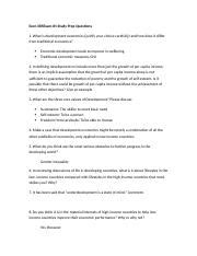 Econ Exam Econ Exam Study Prep Questions What Is Development Economics Justify
