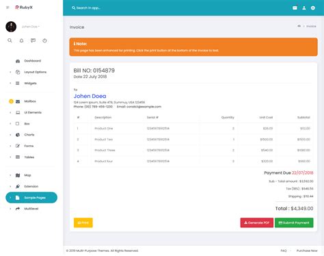 Ruby Premium Bootstrap Admin Templates Ui Framework