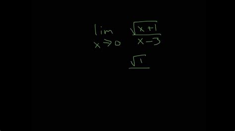 limit square root x 1 x 3 youtube