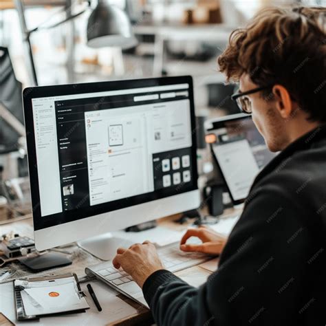 A Person Designing Adaptive Interfaces For Different Screen Sizes And Devices Premium Ai