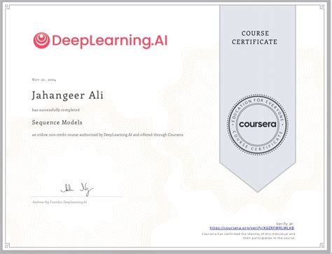 Engr Jahangeer Ali On Linkedin Deeplearning Ai Sequencemodels