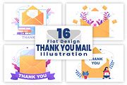 16 Email Thank You Banner Design Decorative Illustrations ~ Creative
