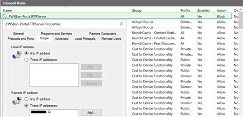 Enable Firewall Fwsban W Sftp Server Porta Sftp Server