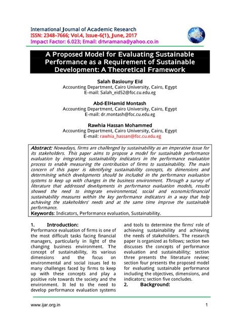 [pdf] A Proposed Model For Evaluating Sustainable Performance As A Requirement Of Sustainable