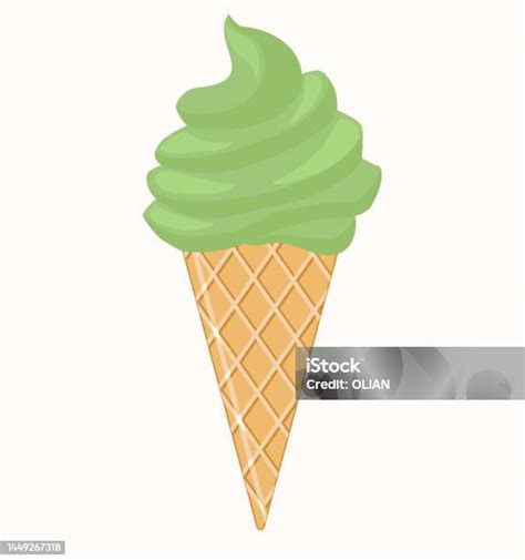 말차 아이스크림 아이콘 고립 된 벡터 스티커 엽서 노트북 0명에 대한 스톡 벡터 아트 및 기타 이미지 0명 과일 냉동