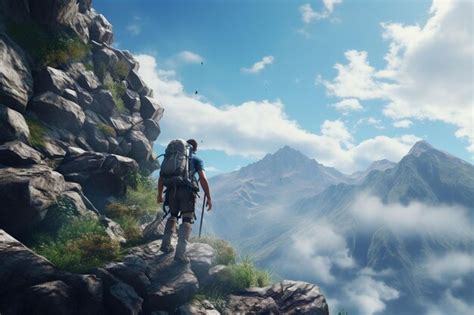 Premium Photo Active Lifestyle Image Of A Person Rock Climbing Generative Ai