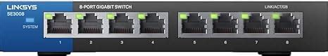 Amazon Com Linksys SE Port Gigabit Ethernet Unmanaged Switch Computer Network Auto