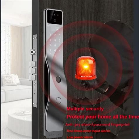 Smart Biometric Fingerprint Digital Door Lock Lcd Display Camera With