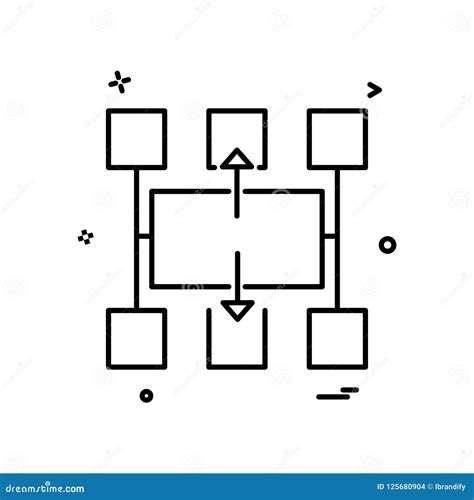 Flowchart Icon Structure Flowchart Template Infographic Design Element Vector Illustration