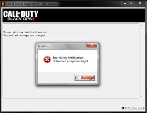 Black Ops 2 Error During Initialization Unhandled Exception Caught Çözüm Önerileri ⋆ Call Of