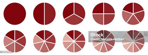 원 분할 다이어그램 3 10 7 그래프 아이콘 파이 모양 섹션 차트 세그먼트 원 라운드 벡터 6 9 Devide 인포 그래픽 10에 대한 스톡 벡터 아트 및 기타 이미지