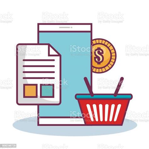 Smartphone Dengan Aplikasi Ecommerce Ilustrasi Stok Unduh Gambar Sekarang Antarmuka Pengguna