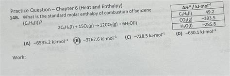 Solved Practice Question Chapter 6 Heat And Enthalpy