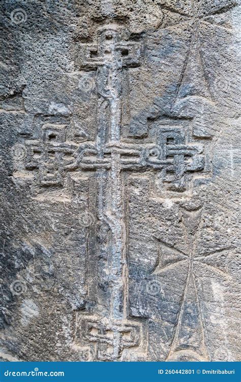 Armenia Tatev September 2022 Traditional Armenian Cross On The Stone