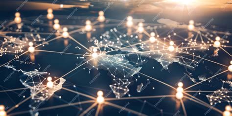 Global Connectivity Concept World Map With Interconnected People Social Network Visualization