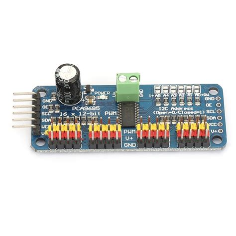 Pca9685 16 Canales 12bit Pwm Servo Shield Motor Driver I2c Módulo 40~1000hz 5v Walmart En Línea