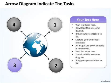 Arrow Diagram Indicate The Tasks Circular Flow Layout Process PowerPoint Slides