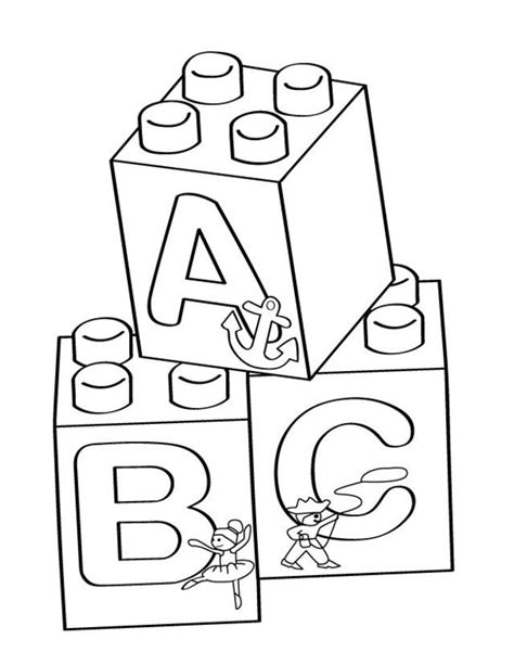 Lego Block Coloring Pages