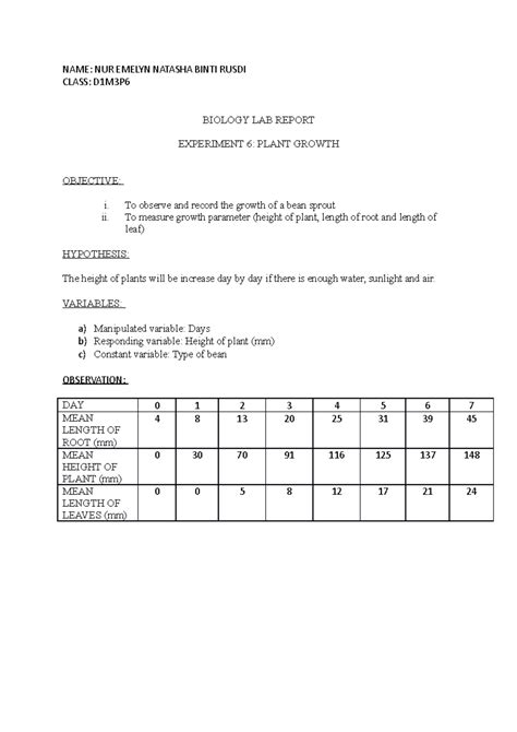 Exp5 Inheritance Lab Report Biology 1 Sb015 Lab Report Experiment 5 Inheritance Item