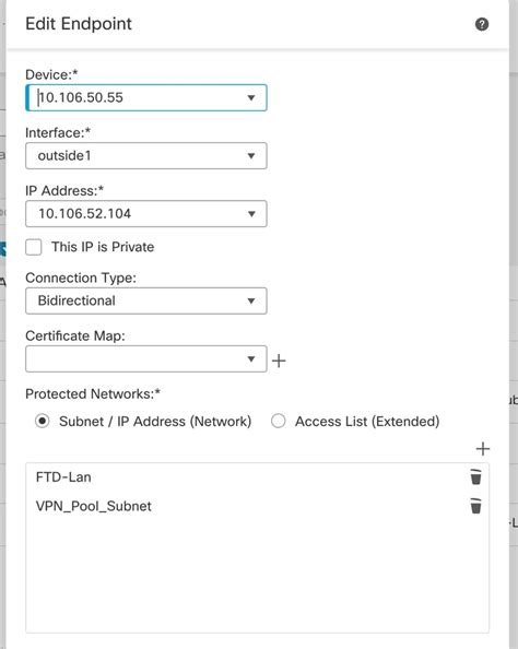 配置anyconnect以通过ipsec隧道访问服务器。 Cisco